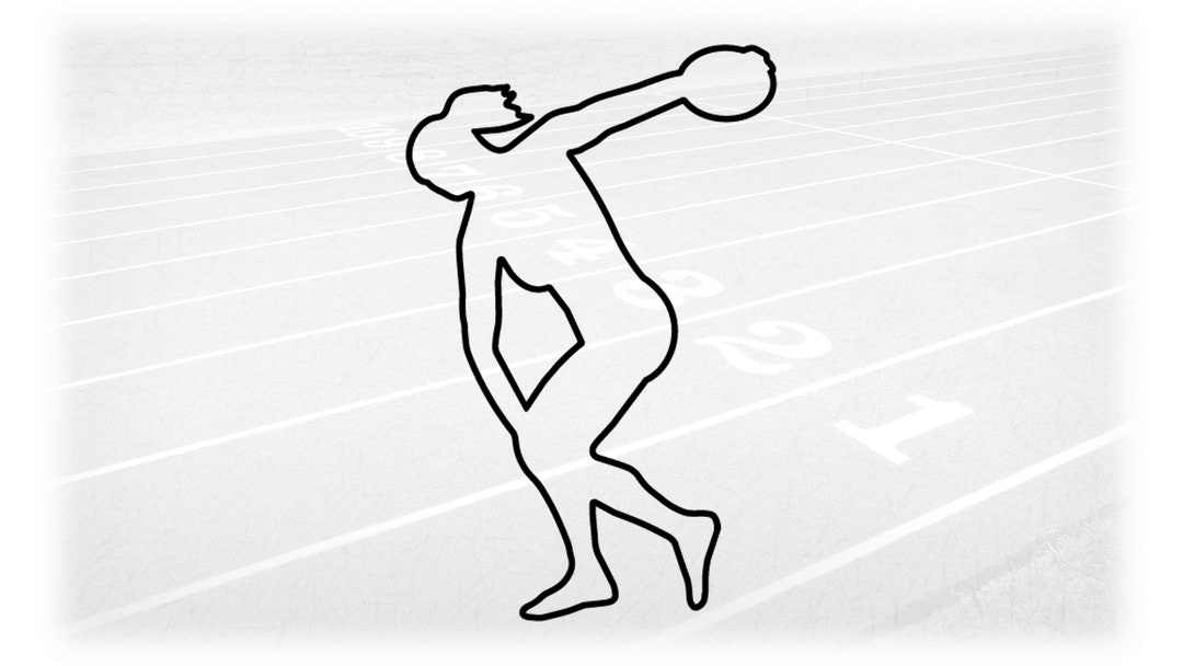 Sports Clipart: Black Female / Woman / Girl Discus Thrower Silhouette ...