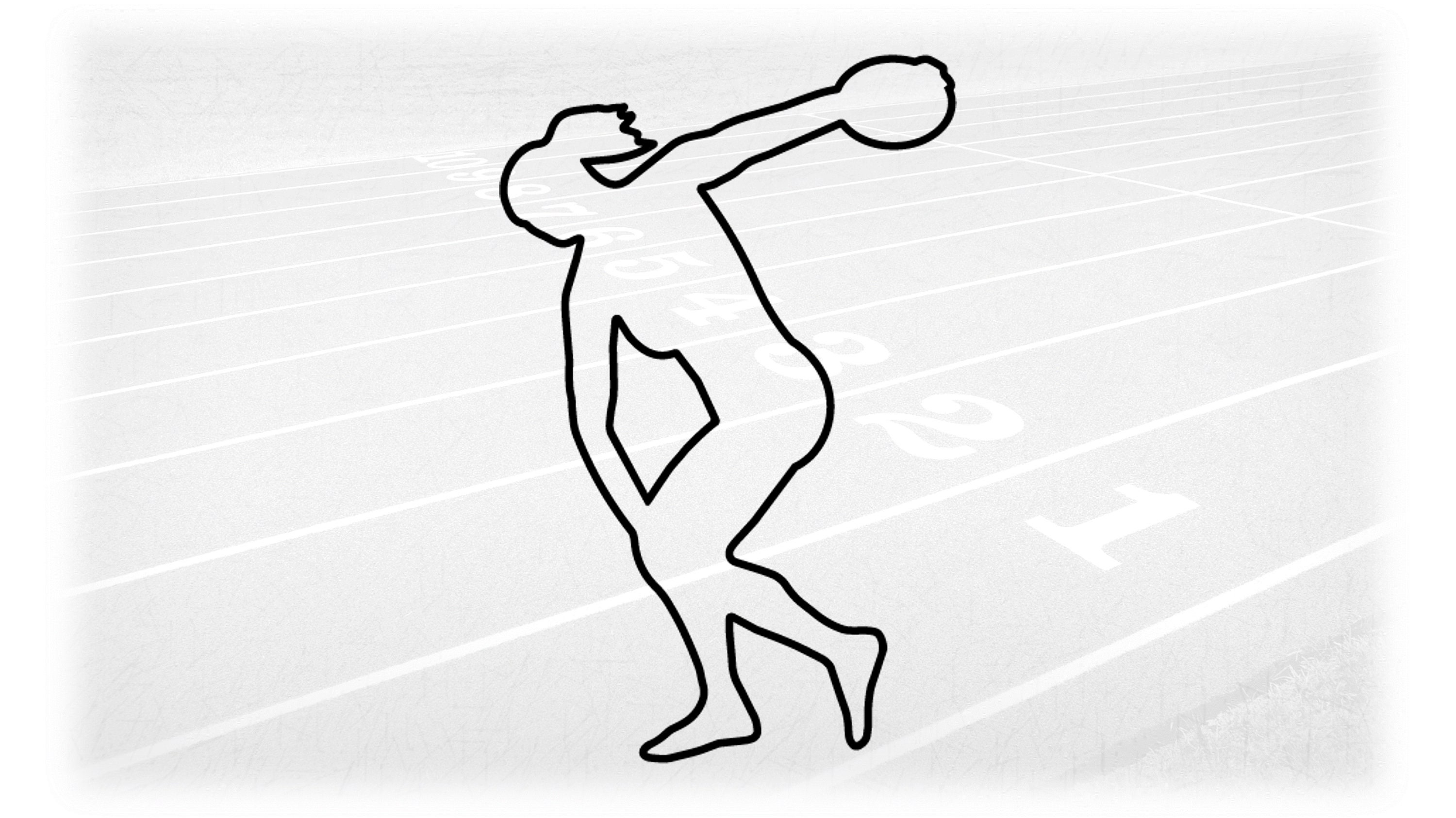 Girl Discus Thrower Clipart