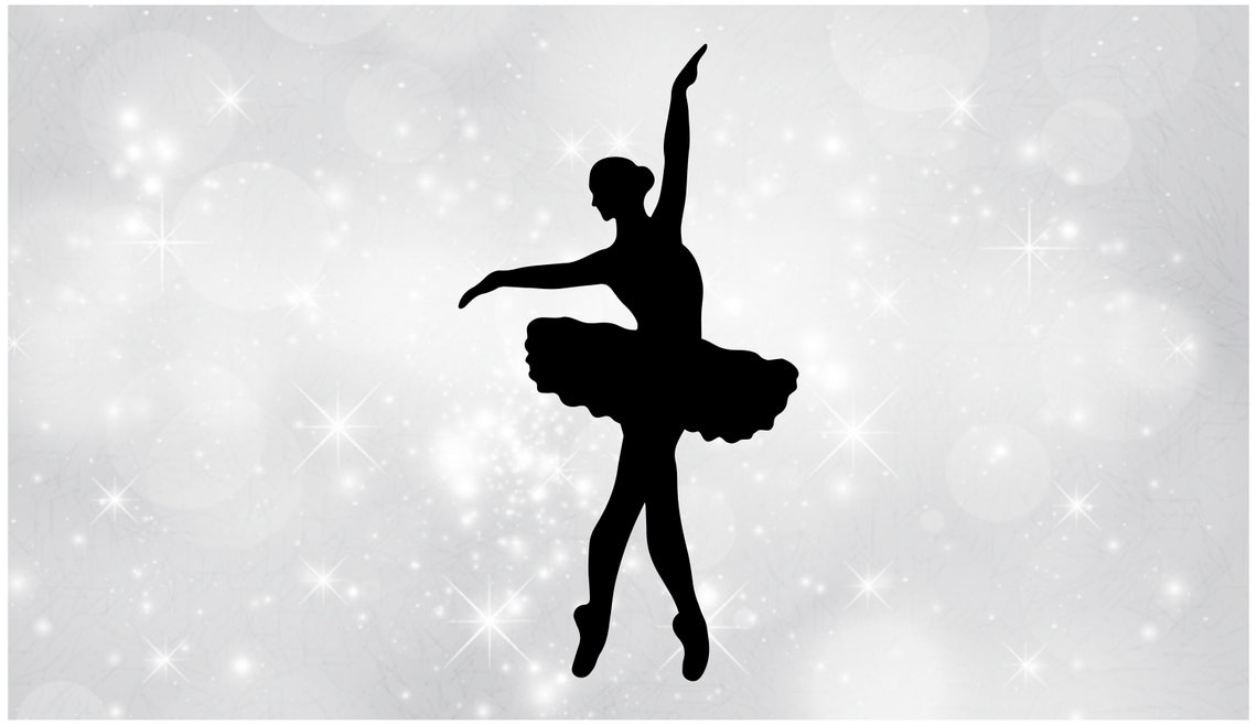 Sports Clipart: Black Ballerina Silhouette in Ballet Dance | Etsy