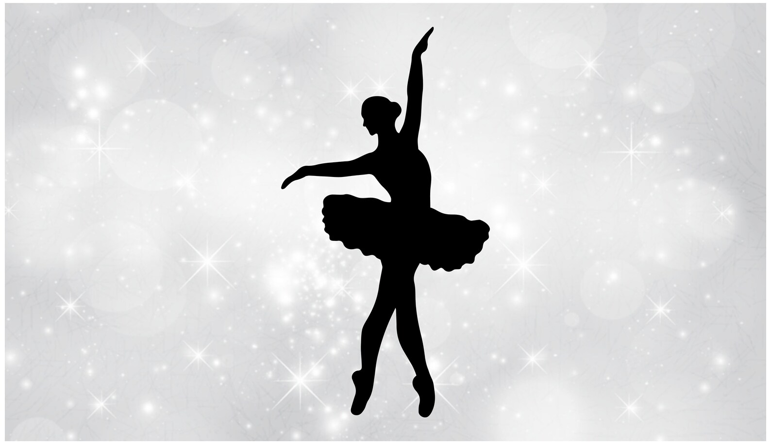 Sports Clipart: Black Ballerina Silhouette in Ballet Dance - Etsy