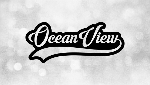 Sports Clipart: Bold ocean View Team Name in Fancy | Etsy