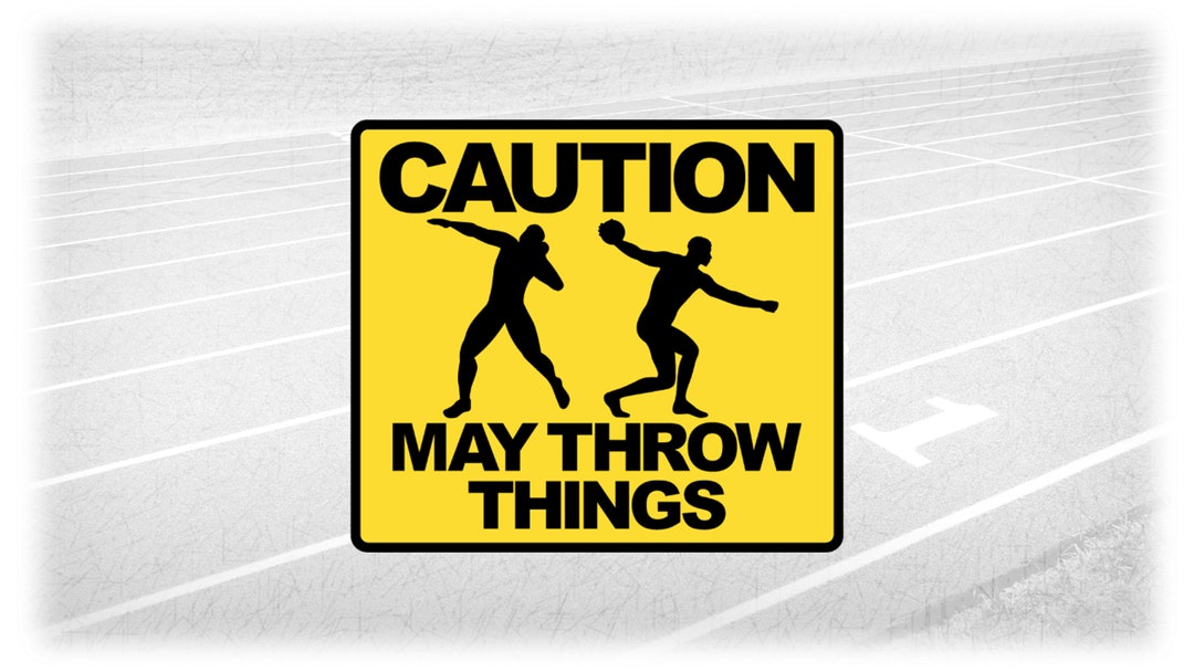 Sports Clipart: Gold caution May Throw Things With Male Track & Field ...