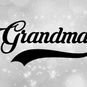 Family Clipart - Grandmothers: Simple Word "grandma" in Fancy Type With ...