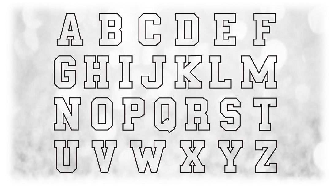 Sports Clipart: Alphabet Letter Templates Grouped on ONE Single Sheet ...
