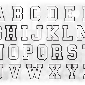 Sports Clipart: Alphabet Letter Templates Grouped on ONE - Etsy