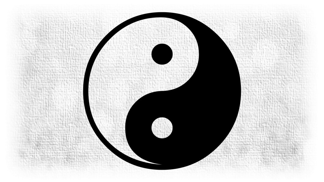 Symbol Clipart: Black/white Yin Yang Round Symbol Shape for Feminine ...