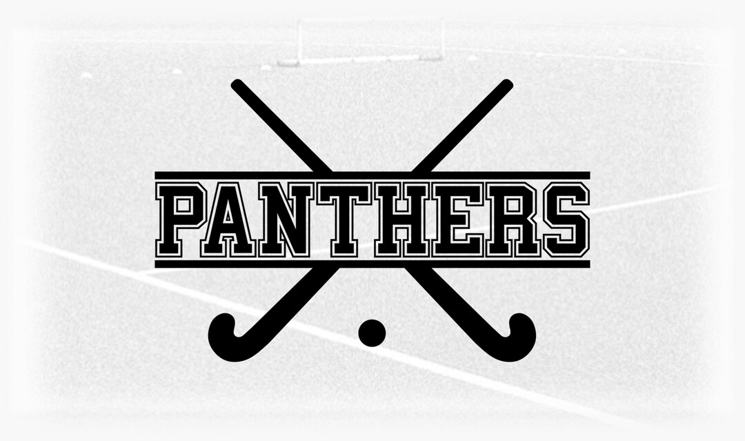 Sports Clipart: Black Crossed Field Hockey Sticks With Team Mascot Name ...