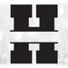Word Clipart: Single Capital Letter "h" Initial or Monogram in Black ...