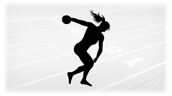 Meisje Discus Silhouet