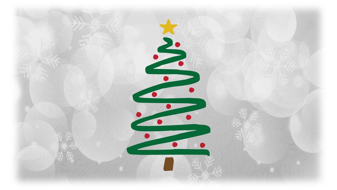 Holiday Clipart: Brown/green Doodle, Marker Sketch, Squiggly Pine ...