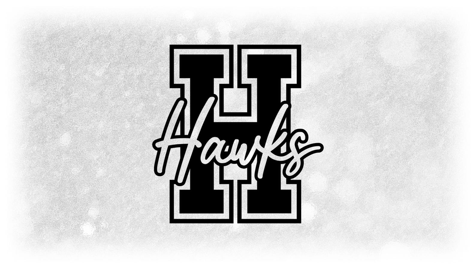 Sports Clipart: Black Script "hawks" Team Name Cutout of Large Varsity ...