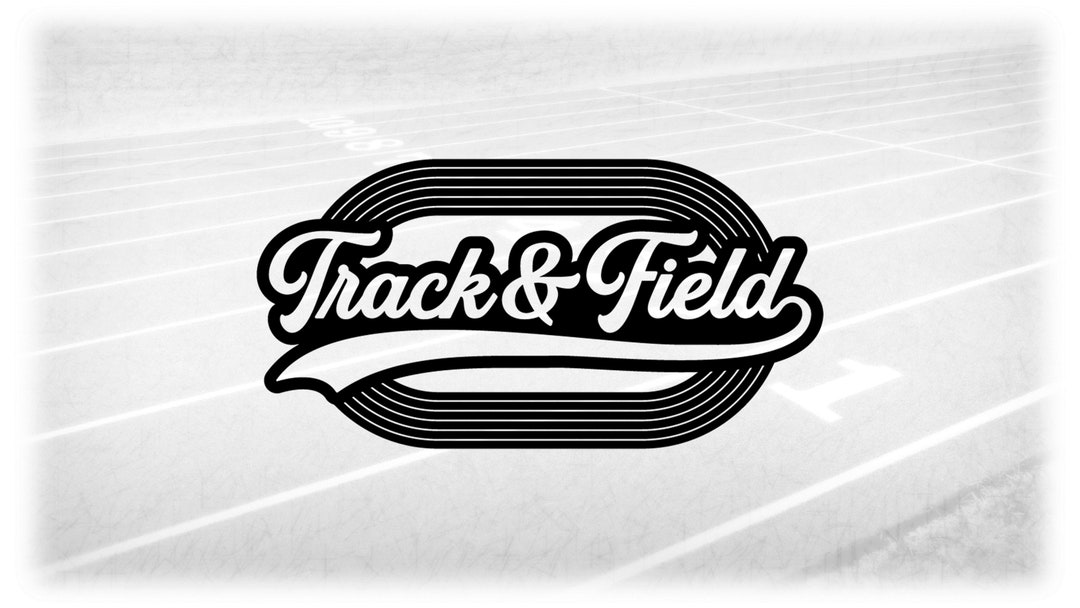 Sports Clipart: Black Script Words "track & Field" With Baseball Swoosh ...