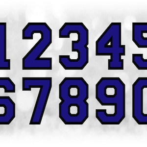 Sports Clipart: Jersey Number Templates Grouped on a Single Sheet ...