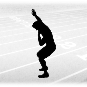 Sports Clipart: Black Silhouette Male/boy/man Shot Put Thrower for ...