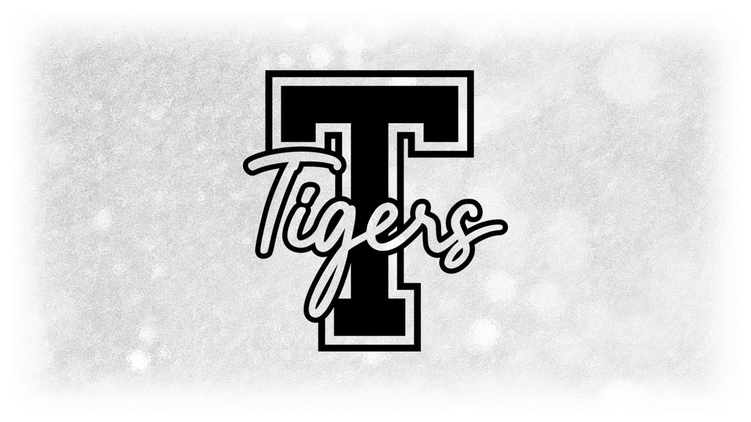 Sports Clipart: Black Script "tigers" Team Name Cutout of Large Varsity ...