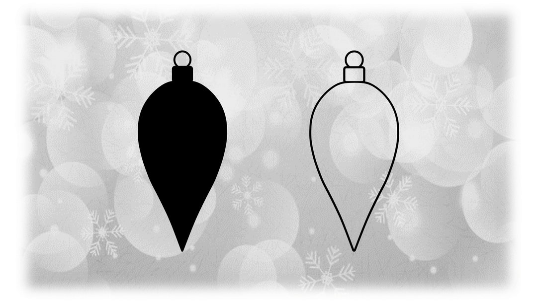 Holiday Clipart: Christmas Bulb Bauble Tear Drop Ornament - Etsy