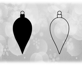 Bauble Outline Svg | Etsy