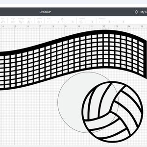 Sports Clipart: Black Outline of Wavy Volleyball Net With Large White ...