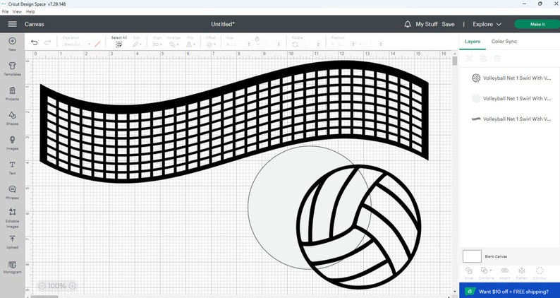Sports Clipart: Black Outline of Wavy Volleyball Net With Large White ...