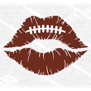 Sports Clipart: Luscious Lips in Solid Brown American Football Color ...