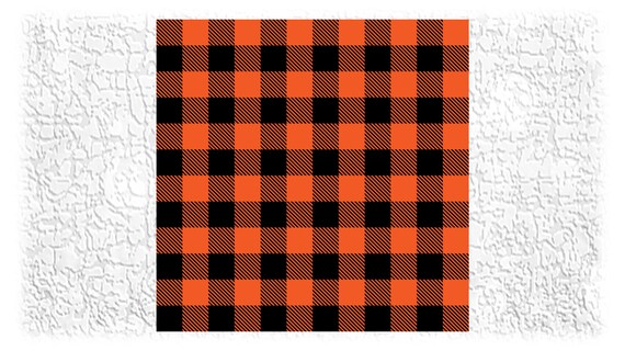 Shape Clipart: Black / Orange Buffalo Plaid Checks Pattern | Etsy