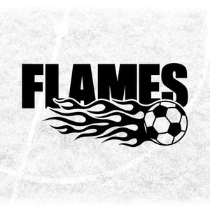 Flames Soccer Ball Clipart: Fiery Team Mascot - Digital Download - Etsy