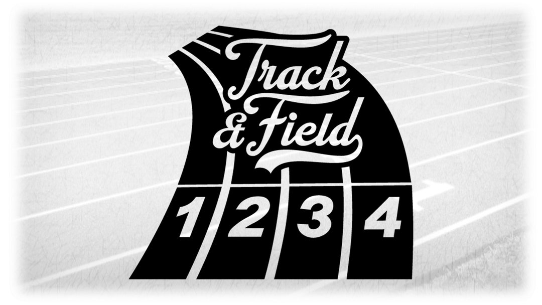 Sports Clipart: Track and Field Cutout of Black Four-lane - Etsy