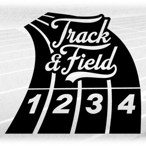 Sports Clipart: Track and Field Cutout of Black Four-lane - Etsy