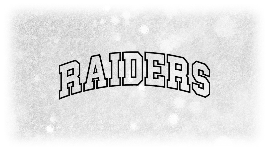 Sports Clipart: Black Arched "raiders" Team Name in Bold Collegiate ...