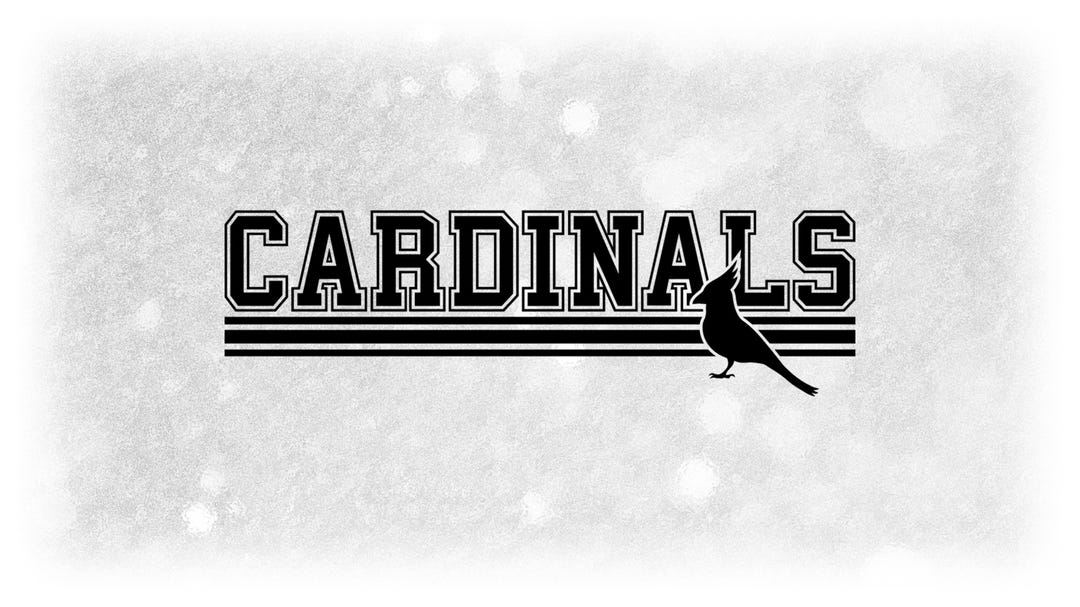 Sports Clipart: Black Bold Varsity "cardinals" Team Mascot Name Above ...