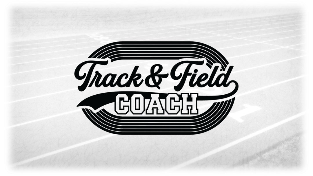 Sports Clipart: Black Script Words "track & Field" With Swoosh ...