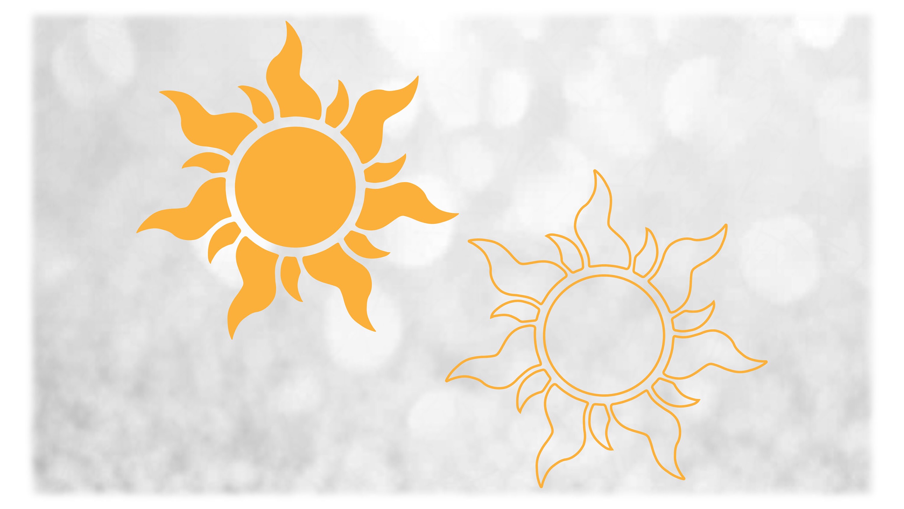 Nature Clipart: Yellow Golden Sun / Sunshine Silhouette Solid - Etsy