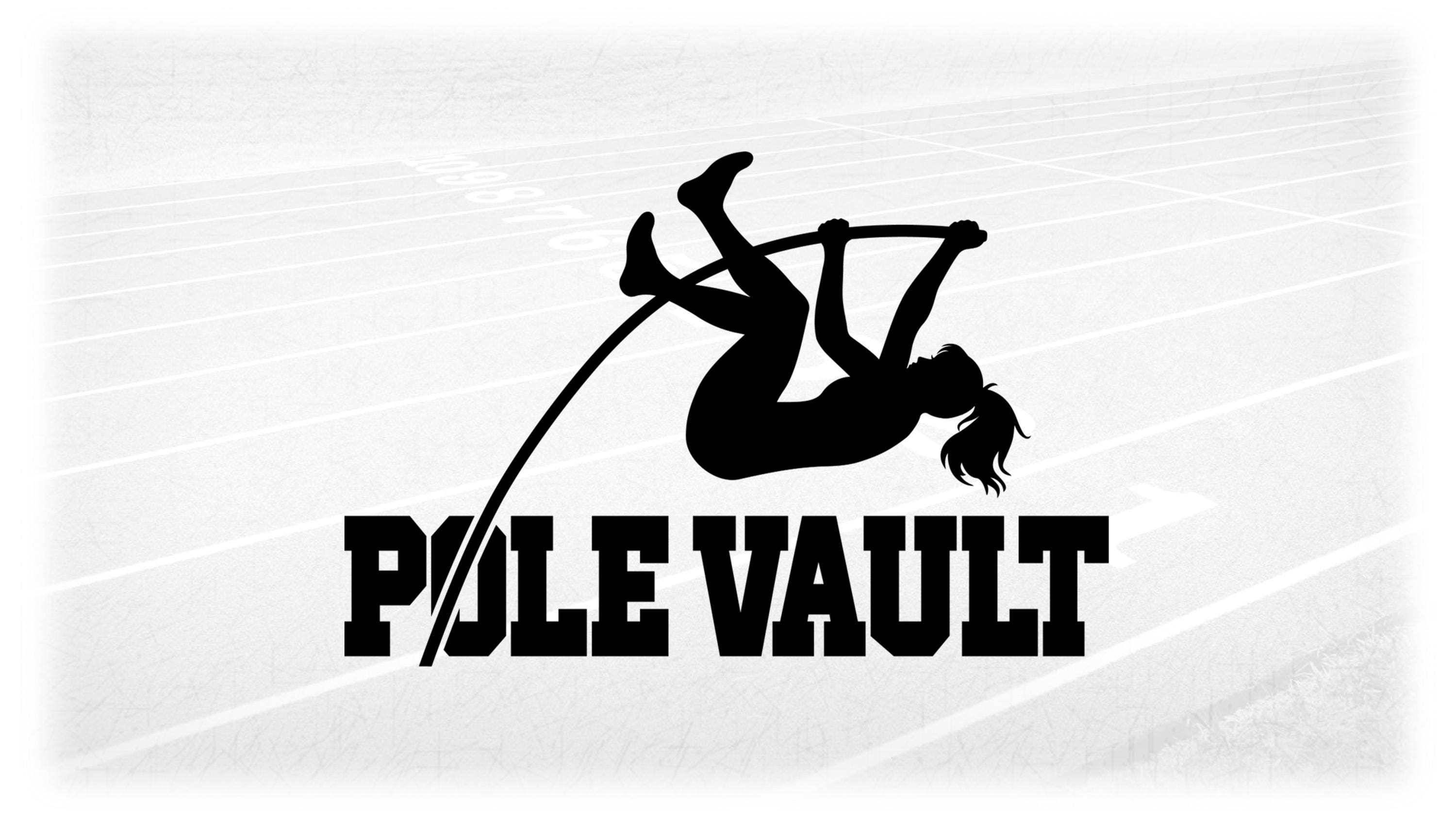 Sports Clipart: Bold Black Track & Field Event Words "pole Vault" With ...