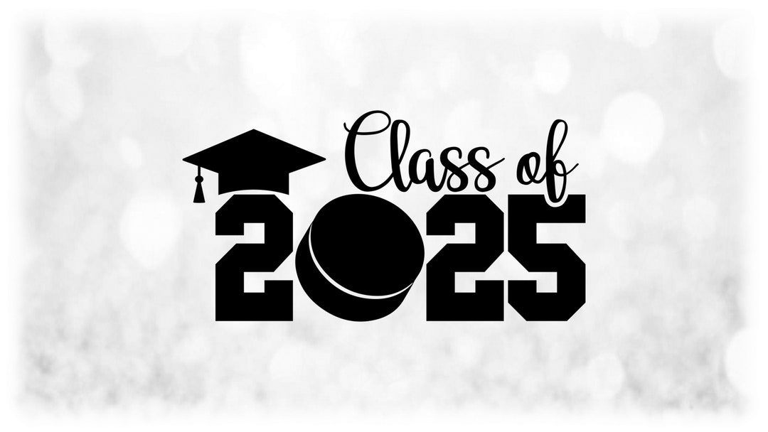 Educational Clipart: Black Words class of 2025 in Script & Bold Varsity ...