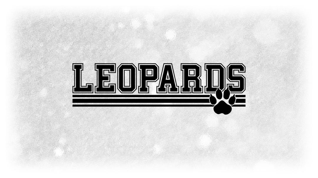 Sports Clipart: Black Bold "leopards" Team Name in Varsity Style Above ...