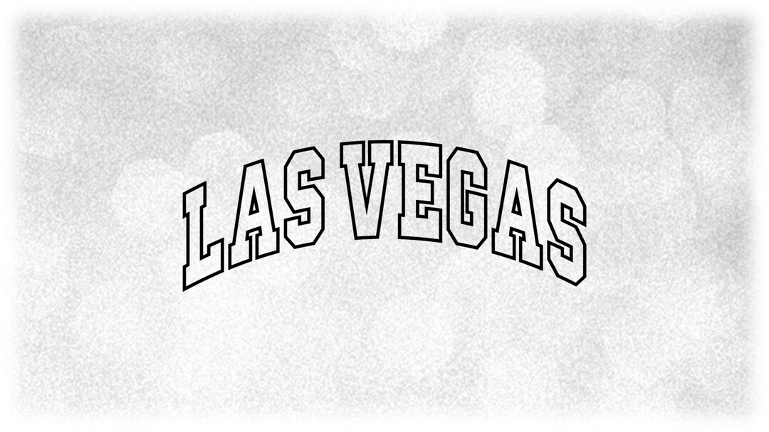 Geography Clipart: Black Outline Arched Word "las Vegas" for City in ...
