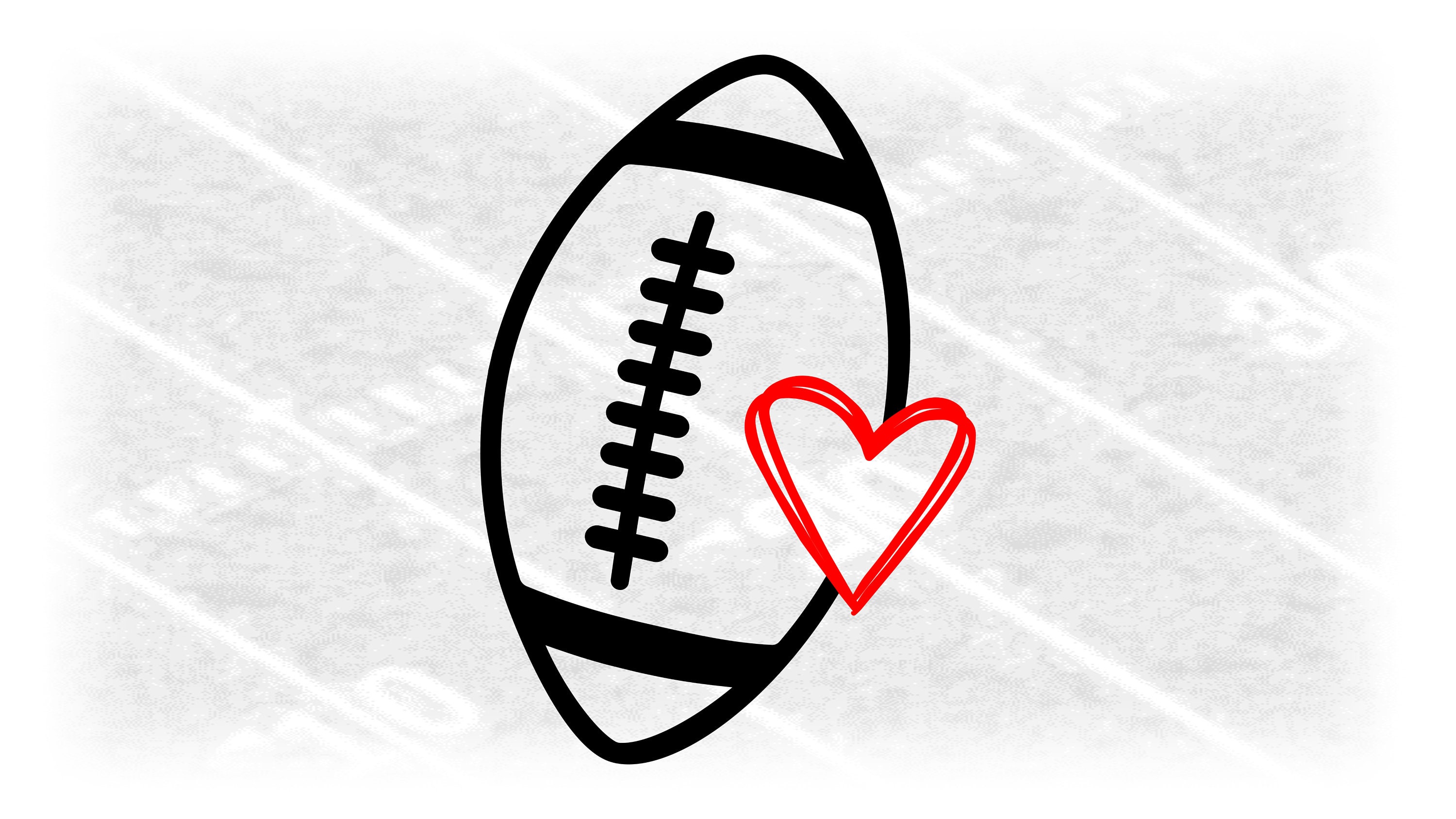 Sports Clipart: Black American Football Outline W/ Red Doodle - Etsy Canada