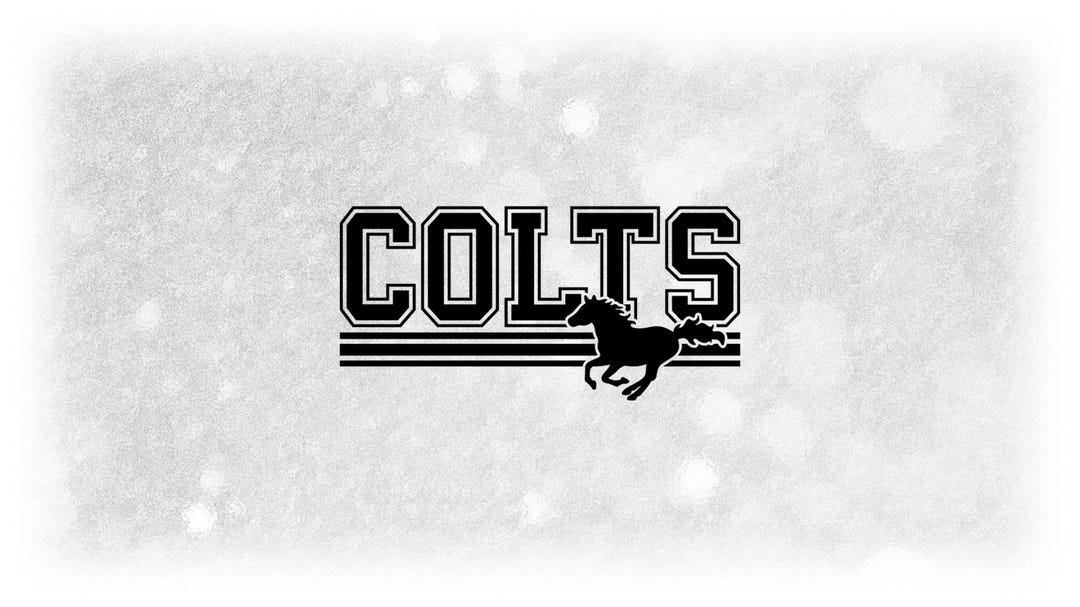 Sports Clipart: Black Bold "colts" Team Name in Varsity Style Above ...