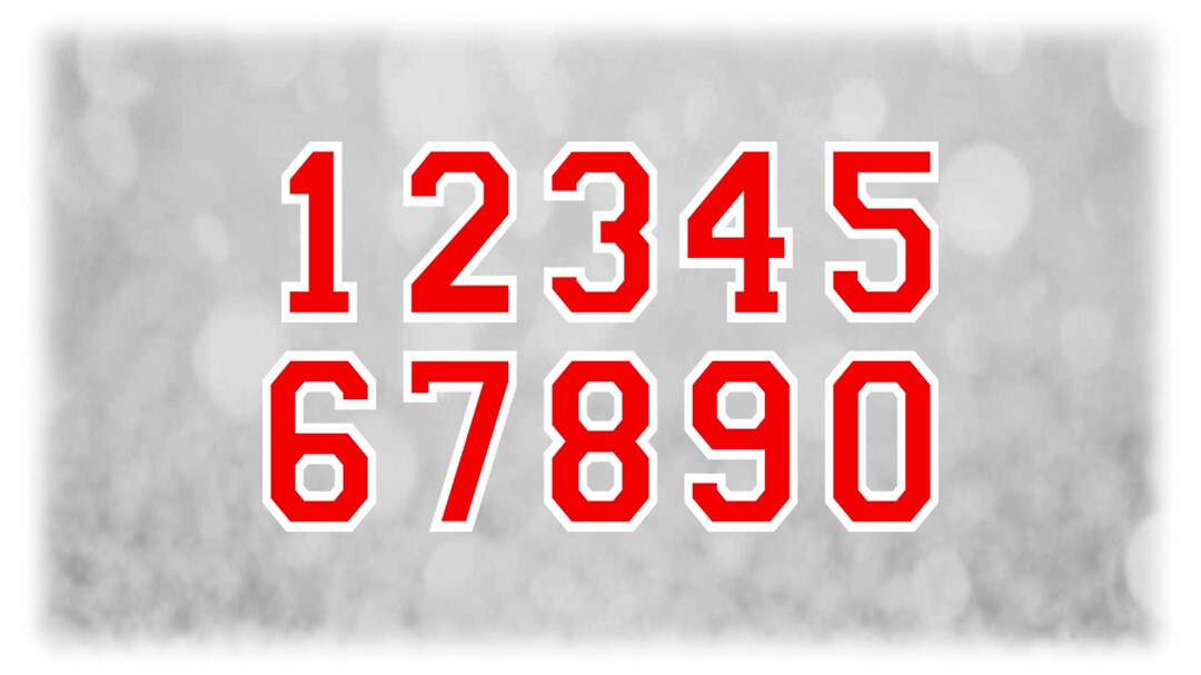 Sports Clipart: Jersey Number Templates Grouped on ONE Single Sheet ...