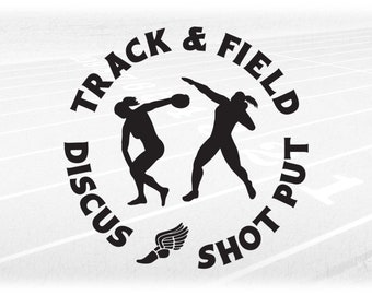 Sports Clipart: Black Female Shot Put/discus Thrower Silhouettes on ...