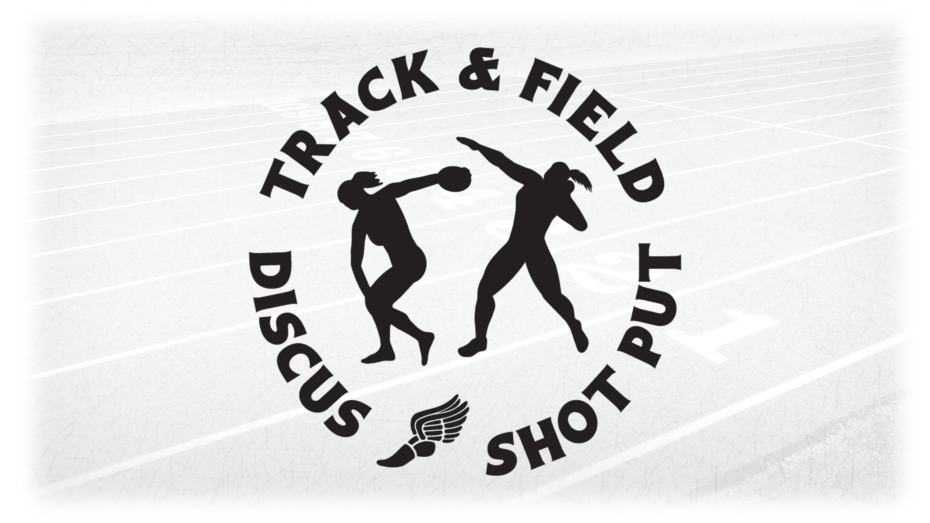 Shot Put Logo Personalized Men's Track Shot Put Decal