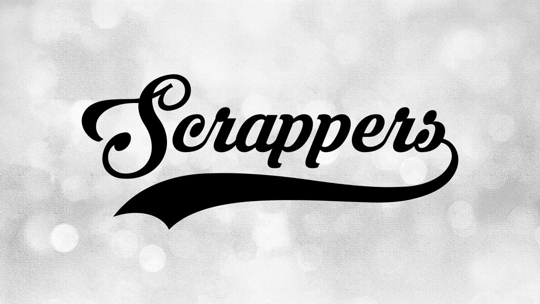 Sports Clipart: Bold Black "scrappers" Team Name in Fancy Type ...