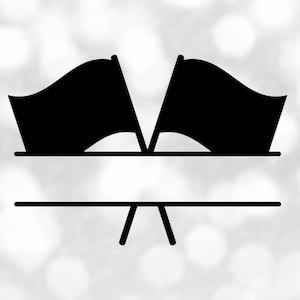 Sports Clipart: Split Name Frame Crossed Black Color Guard / Marching ...