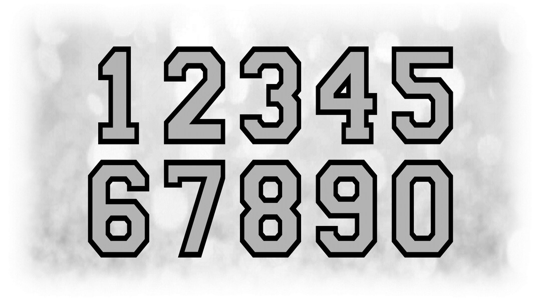 Sports Clipart: Jersey Number Templates Grouped on ONE Single Sheet ...