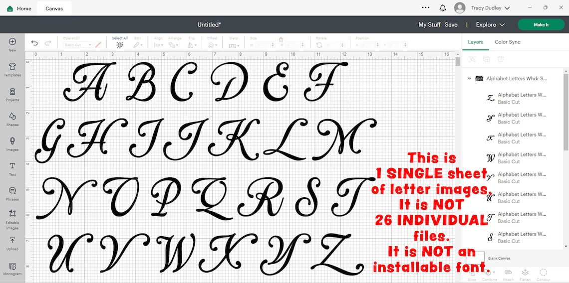 Word Clipart: Black Script Style Alphabet Letter Templates Grouped on ...