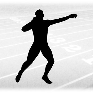 Sports Clipart: Black Silhouette Male/boy/man Shot Put Thrower for ...