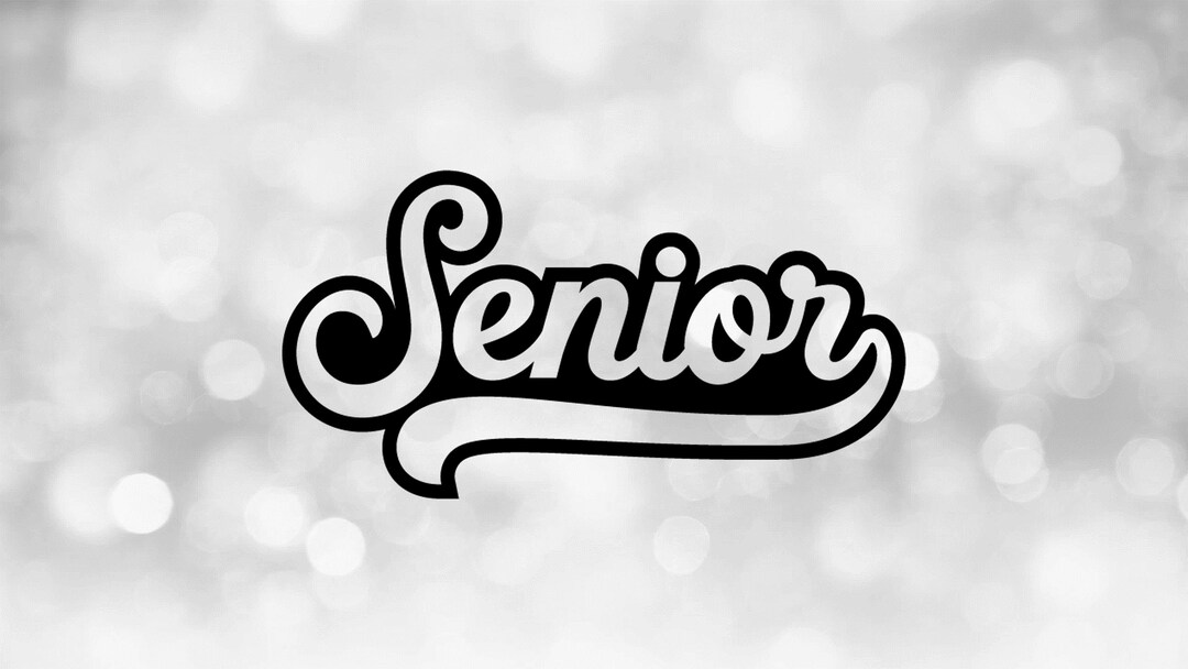 Inspirational Clipart: Bold Script Word senior in Baseball Style With ...
