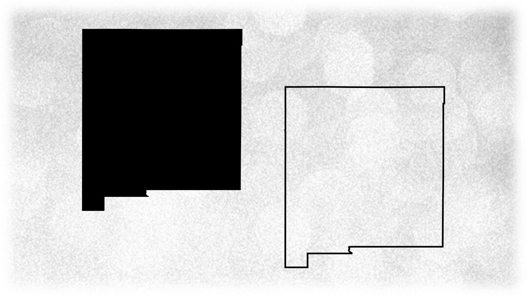 Geography Clipart: Simple Solid Silhouette and Outline of the State of ...