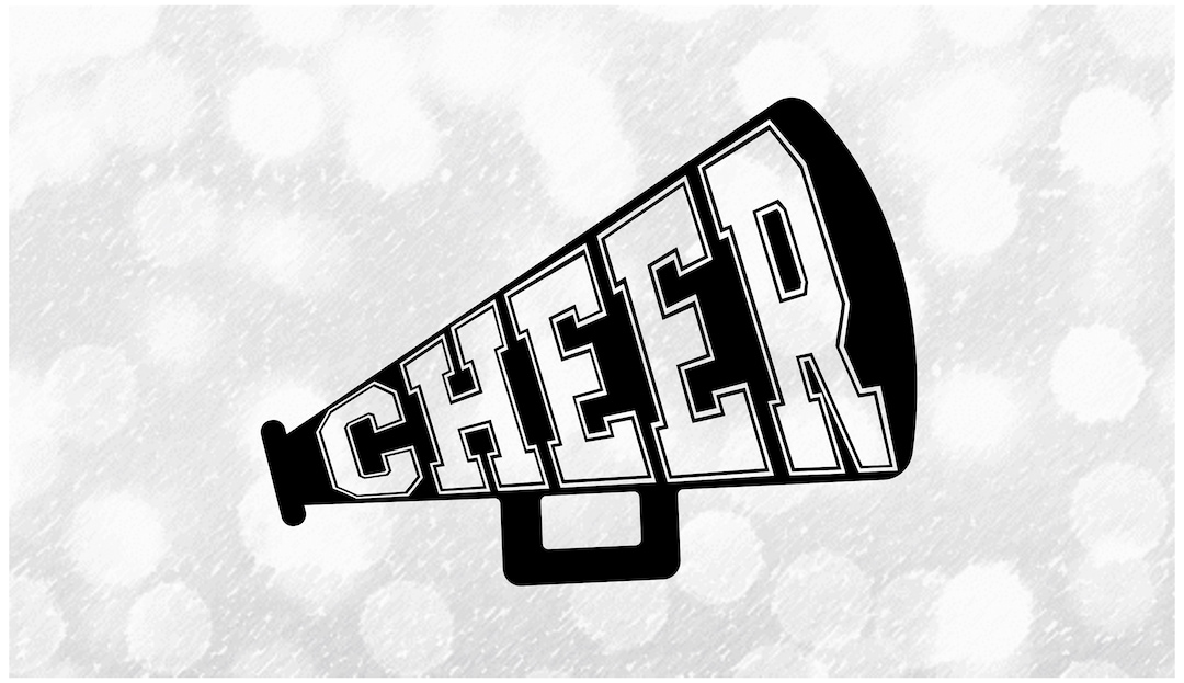 Cheer Megaphone Clipart Black And White