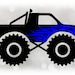 Car/automotive Clipart: Simple Black Monster Truck Drawing With Blue ...